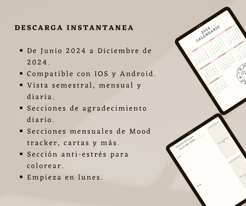 Planificador Digital Español 2024, Planificador Semestral 2024 ...