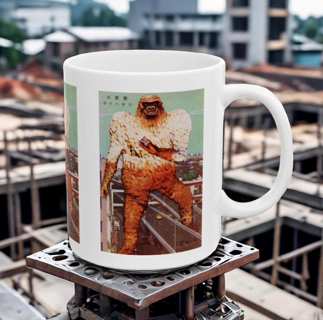 Vintage Japanese Monster Mug: Sci-fi Ceramic Coffee Cup - Etsy
