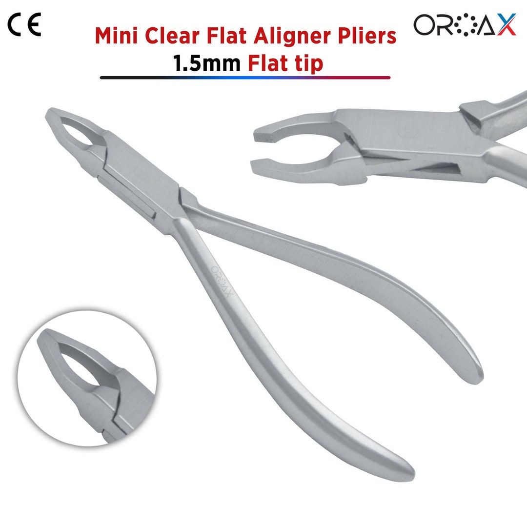 Dental Mini Dimple Aligner Plier 1.5mm Serrated Mouth Jaw Tips ...