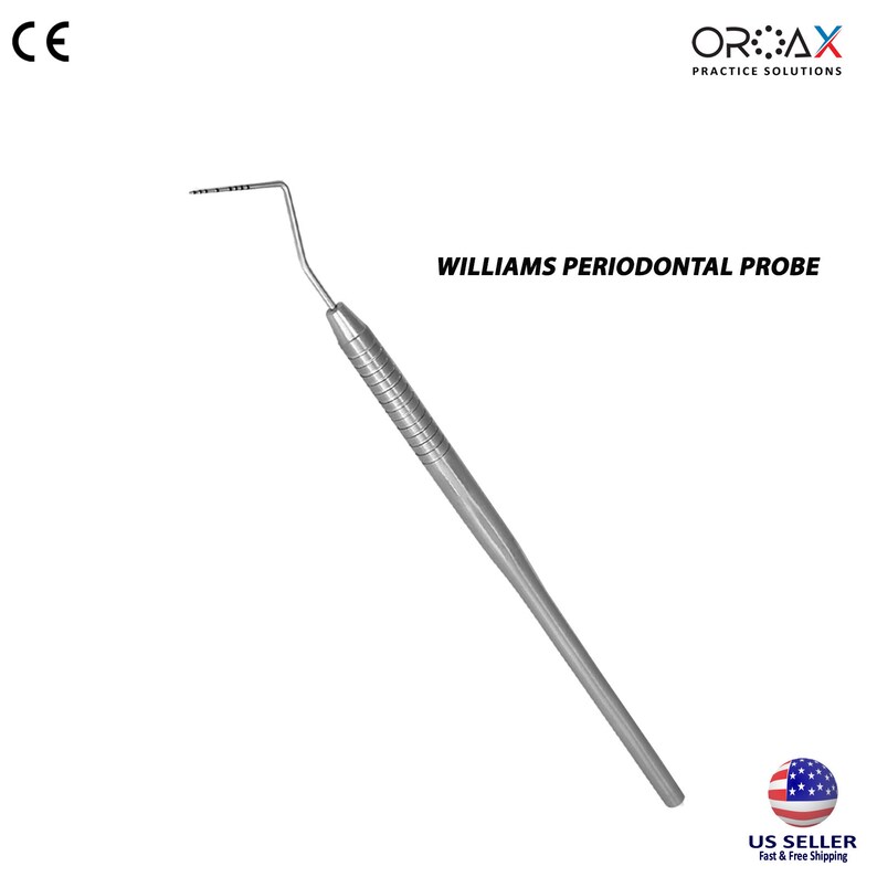 Dental Williams Probe Periodontal Color Coded Marking 1-2-3-5-7-8-9 ...