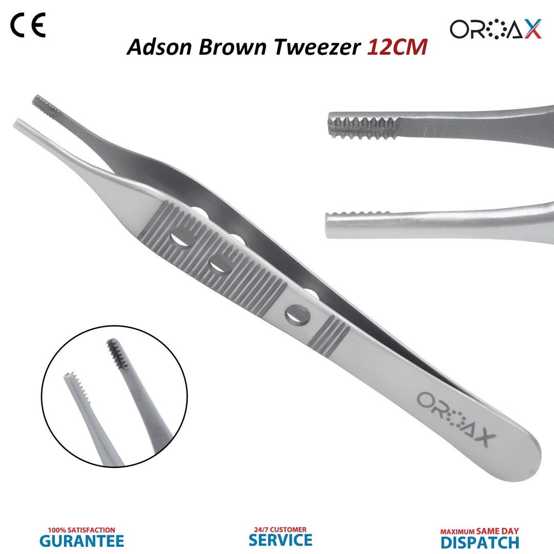 Adson Brown Tissue Forceps 12cm Handle Minimal Trauma Grasp Soft ...