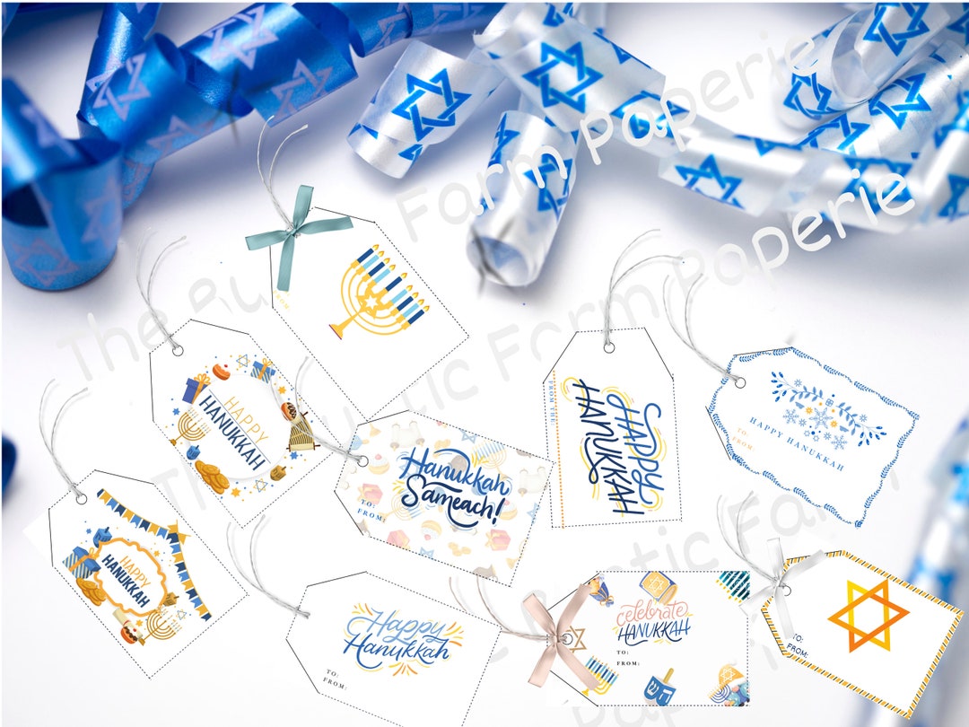 Hanukkah Gift Tags, Printable - Etsy