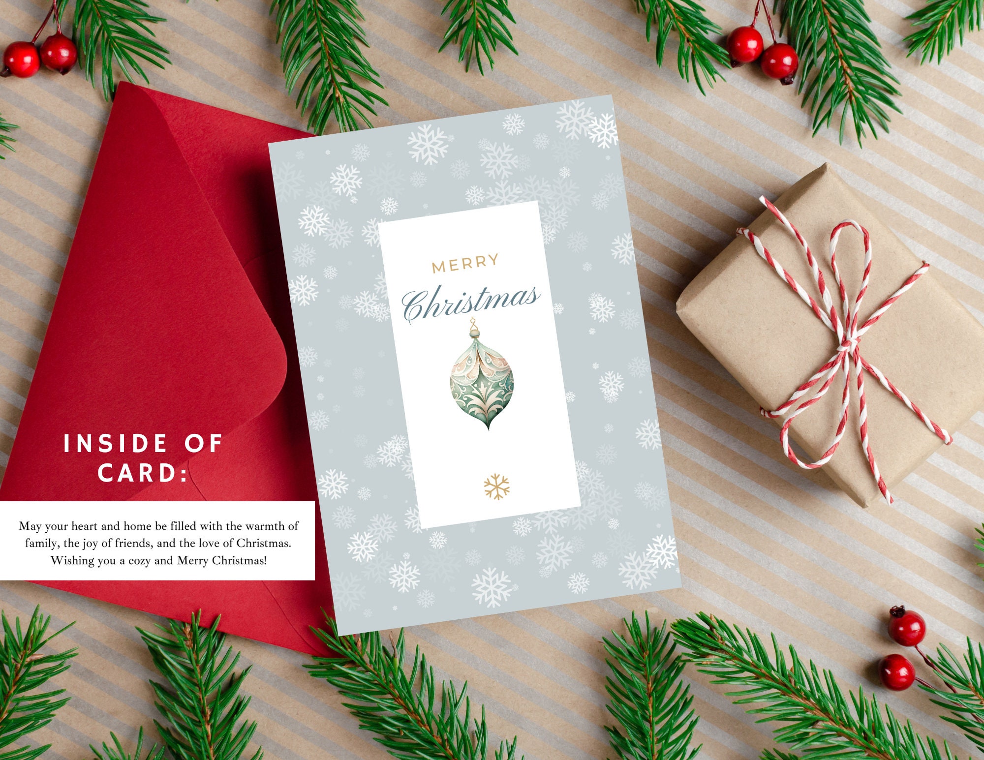 Printable Christmas Cards With Bonus Matching Envelopes - Etsy