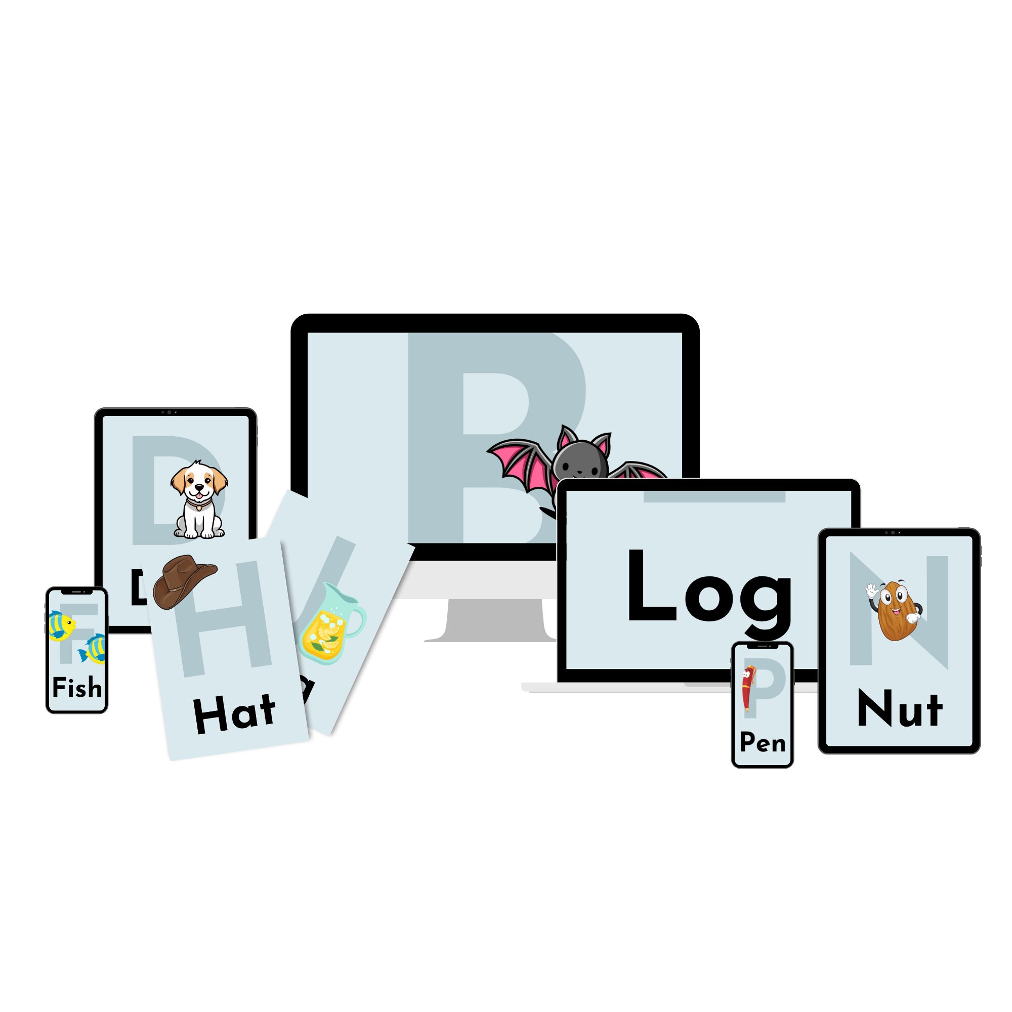 Alphabet Flash Cards. Instant Download, Printable. - Etsy