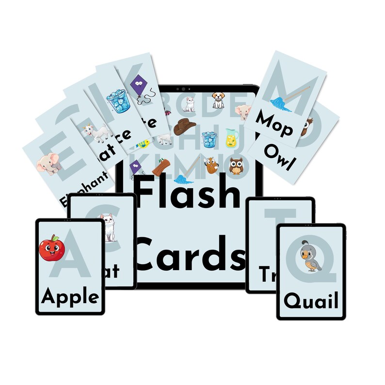 Alphabet Flash Cards. Instant Download, Printable. - Etsy