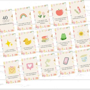 40 Affirmations for Kindergarten Children, Instant Download, Printable ...