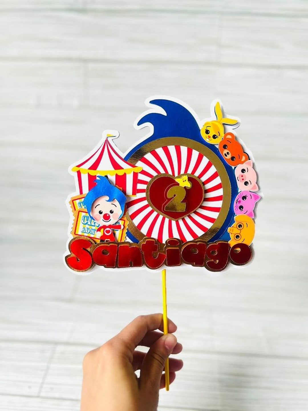 Plim Plim Cake Topper Shaker Plim Plim Party Plim Plim Birthday - Etsy