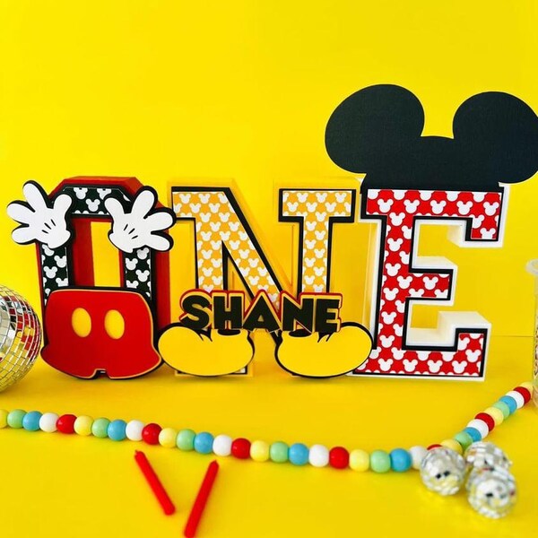 Mickey Mouse Letter - Etsy
