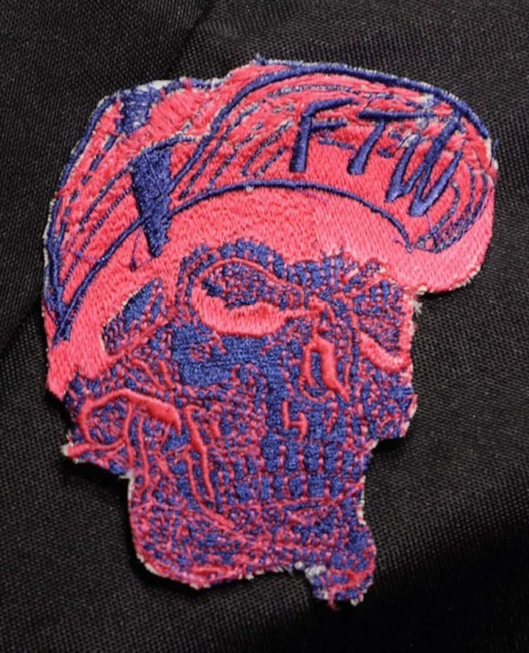 Glowie FTW SKULL Patch Danger Skull Patch,, Embroidery Patch Sew-on ...