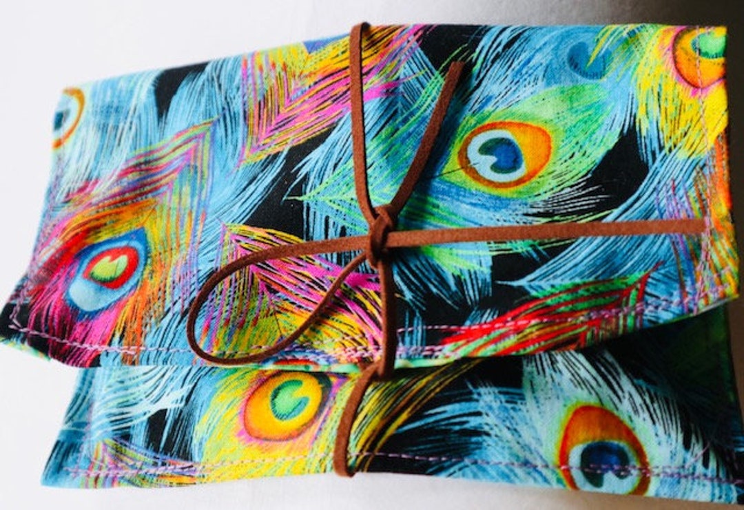 Tarot Bag 7x 9 Feather Peacock Patterns Tarot Wrap Bags, Cotton ...