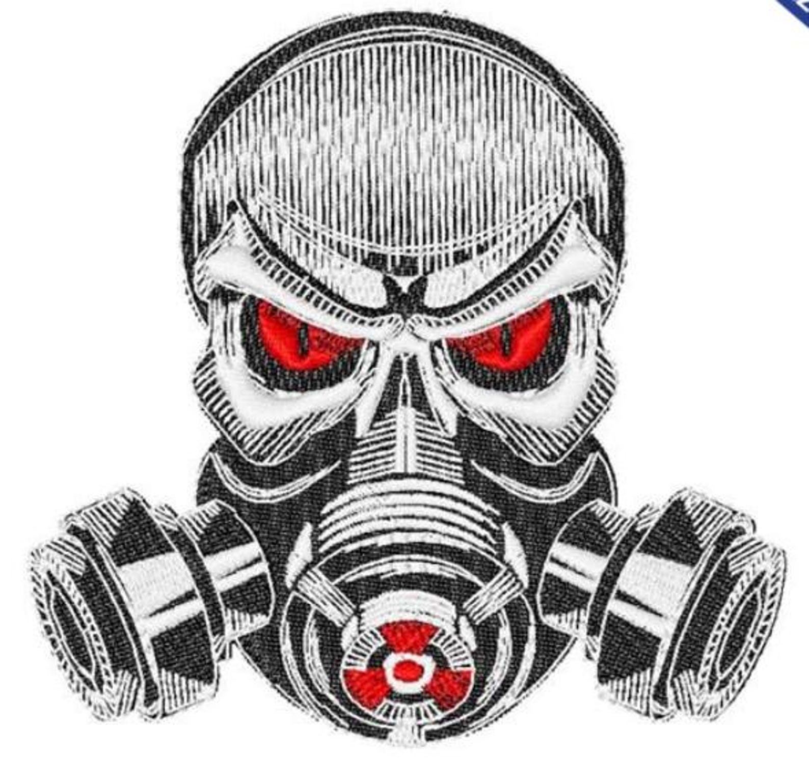 Patch Motor Head Skull on Patch,, Embroidery Patch Sew-on Sign 3 X 4 ...