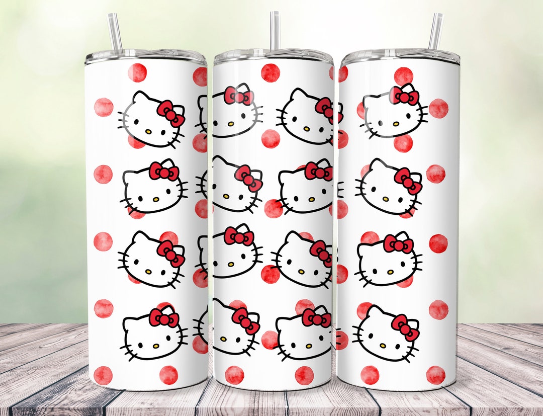 20oz Tumbler PNG, Hello Cat, Digital Download, Sublimation, Instant ...