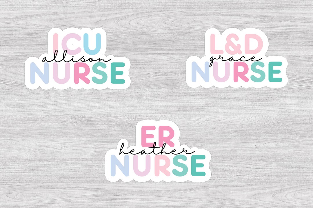 Custom Nurse Sticker, L&D Stickers, Laptop Nursing Stickers, Medical ...