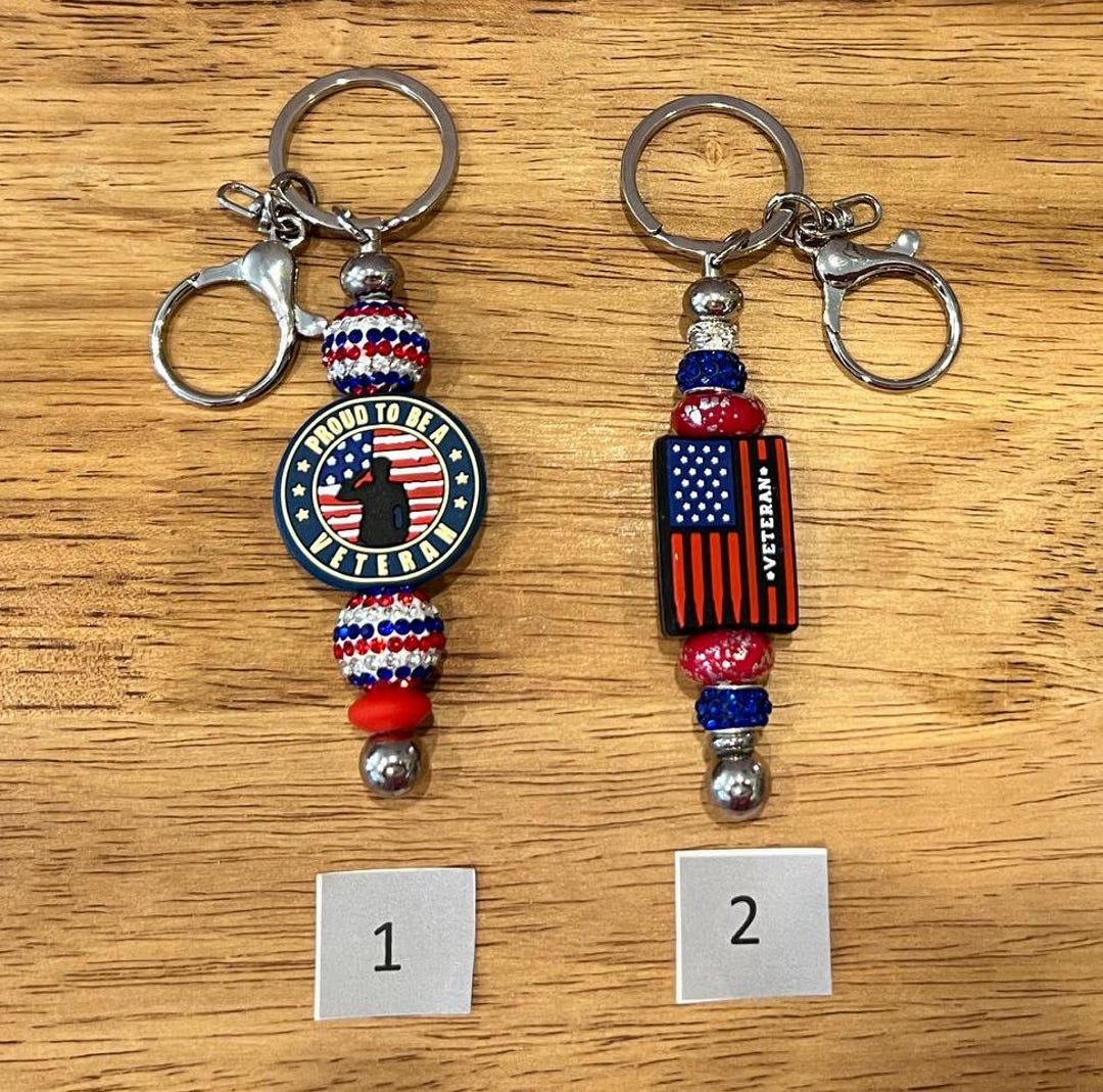 Keychains, Backpack Pulls, Decorations - Veteran - Etsy
