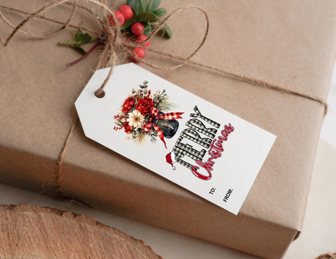 Printable Rustic Christmas Gift Tags Holiday Tags Country Christmas ...
