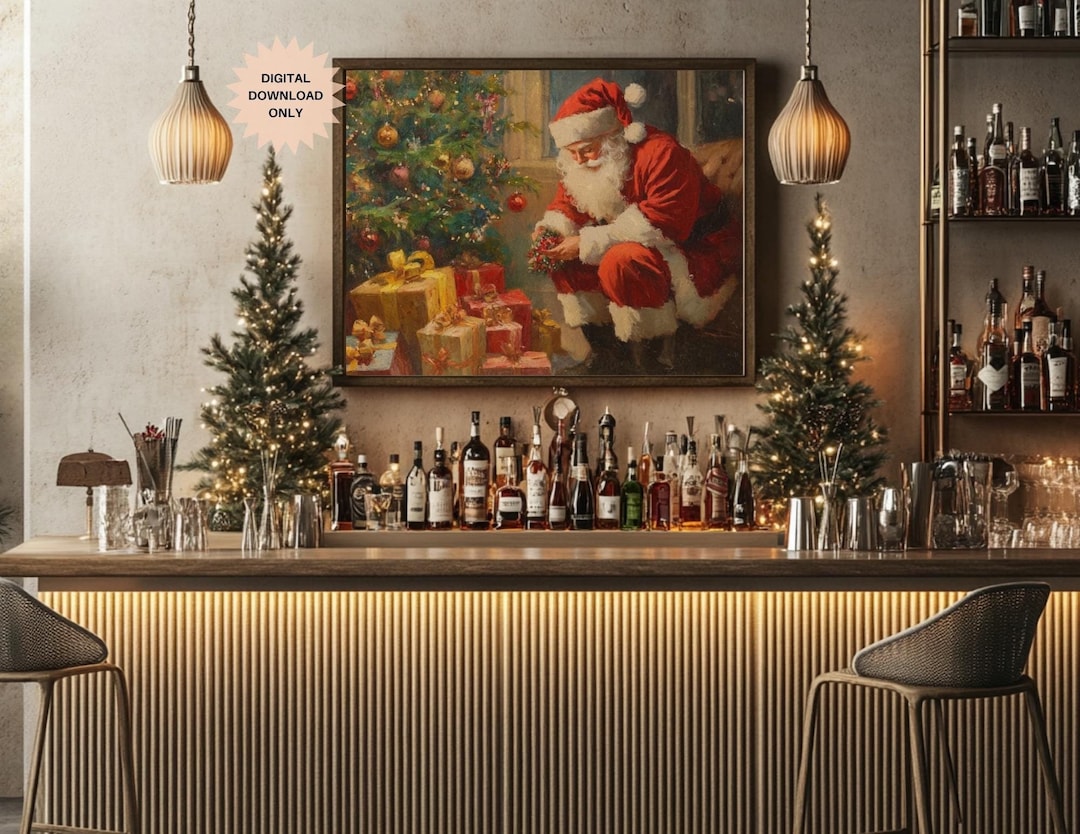 Vintage Santa Art | Vintage Santa Print | Vintage Christmas Art ...