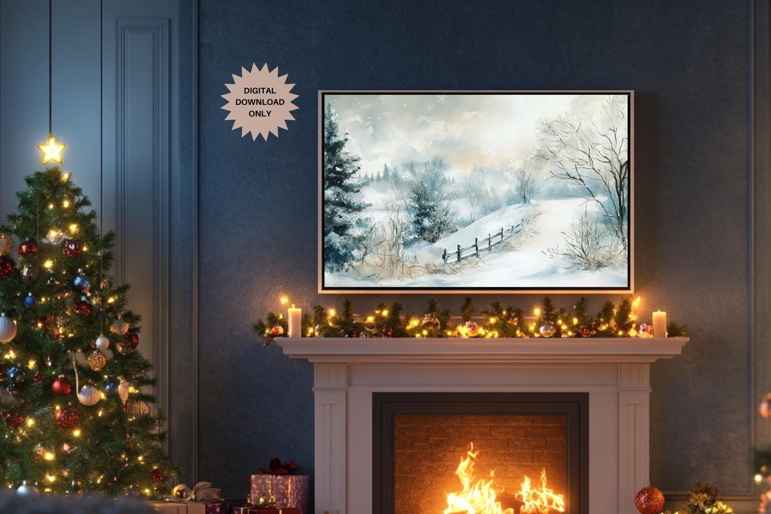 Vintage Christmas Frame TV Art Bundle | Christmas Frame TV Art Set ...