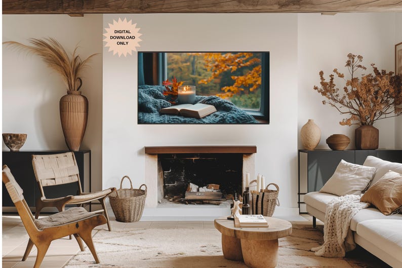 Fall Window Landscape Frame TV | Autumn Scene Landscape Frame TV | Fall ...