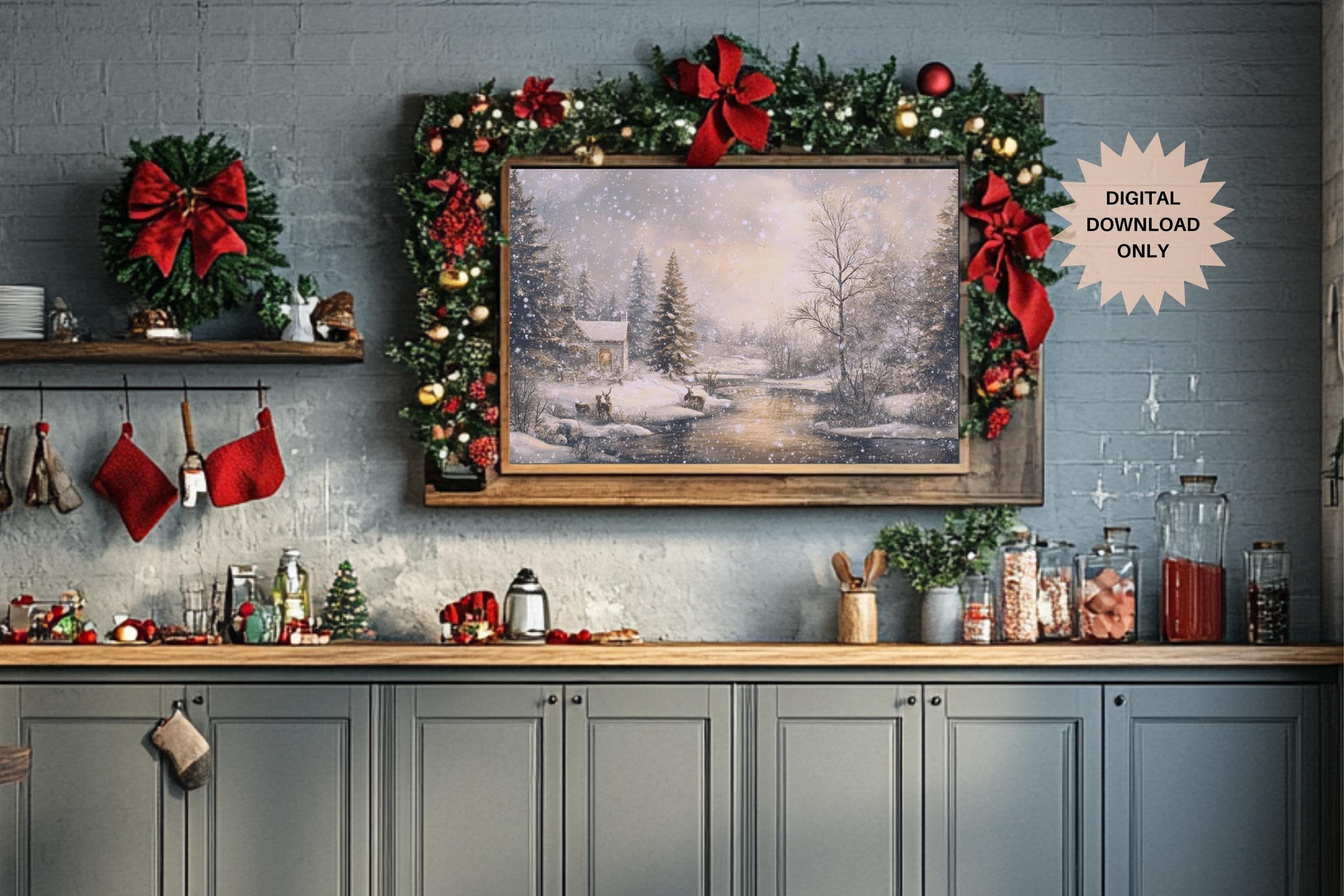 Vintage Christmas Frame TV Art Bundle | Christmas Frame TV Art Set ...