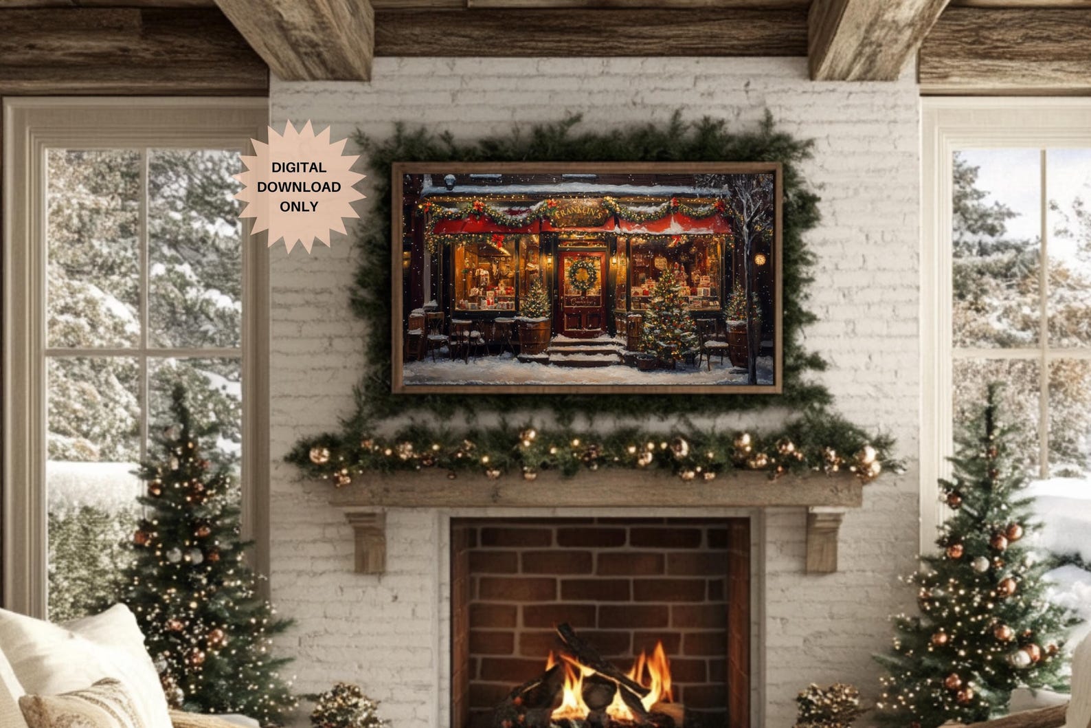 Vintage Christmas Frame TV Art Bundle | Christmas Frame TV Art Set ...