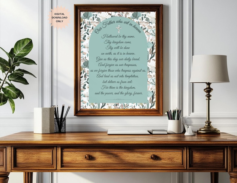 The Lord's Prayer | Christian Wall Decor | Scripture Wall Art ...