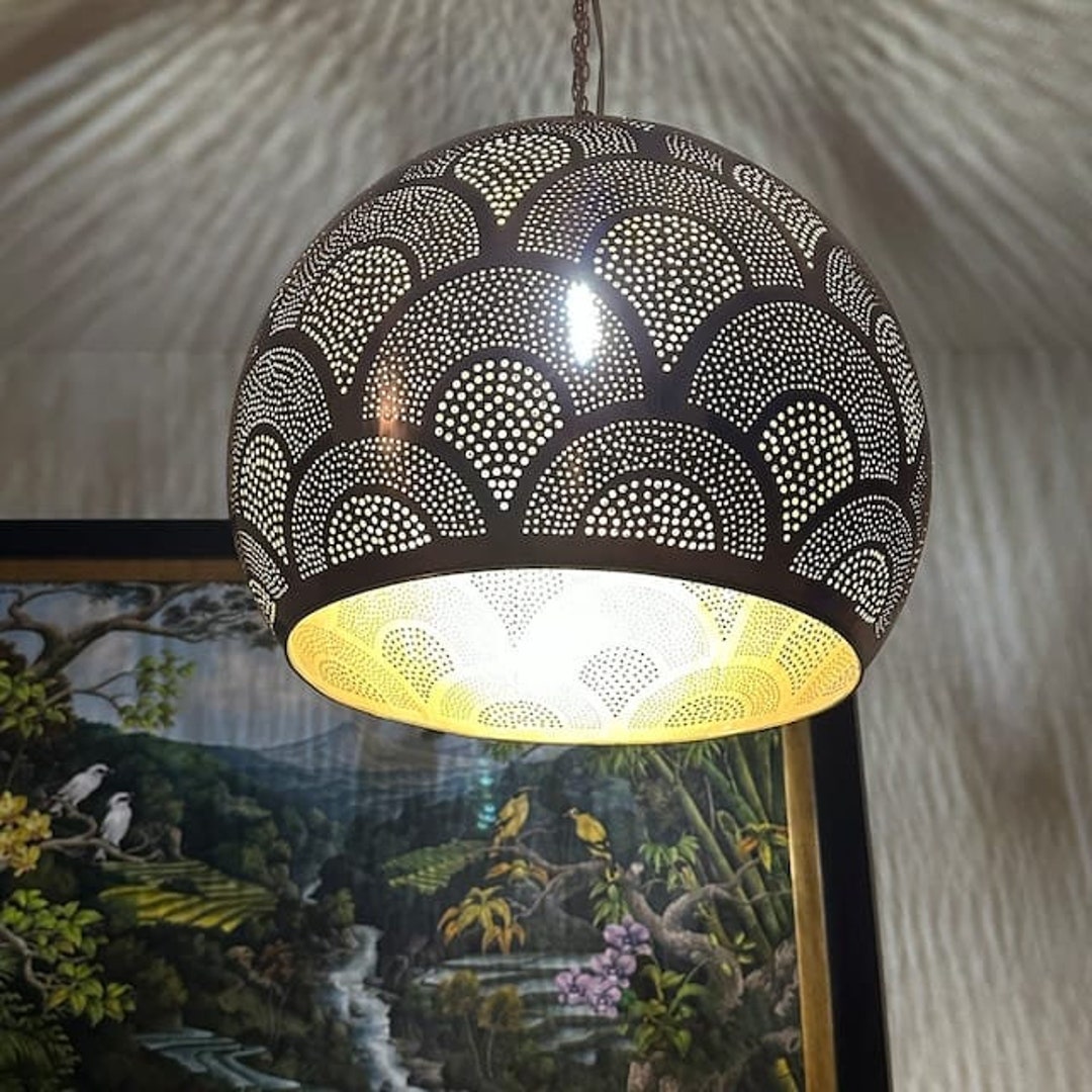 Moroccan Light Fixtures-pendant Lighting-moroccan, Simple Moroccan ...