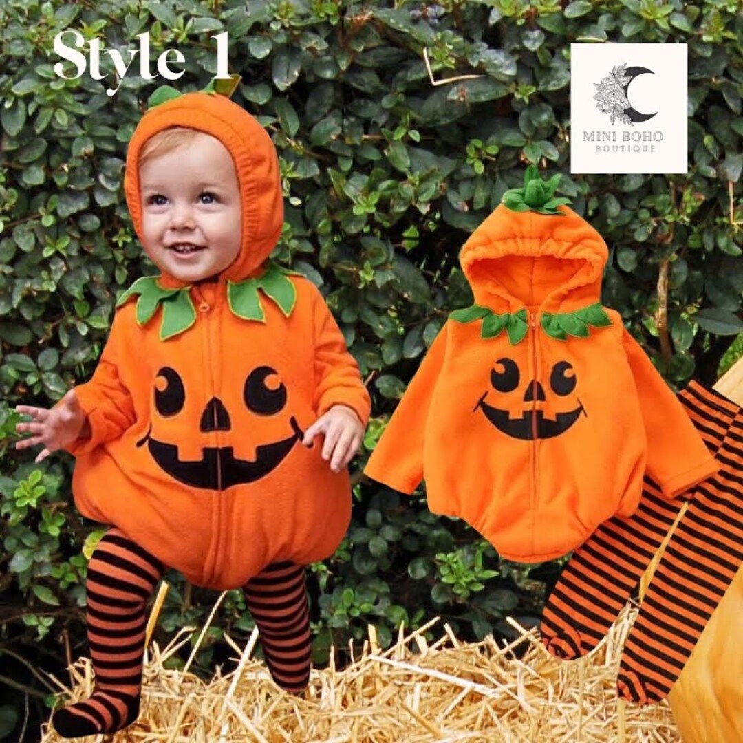 Cute Infant Pumpkin Outfit Halloween Cosplay Outfit for - Etsy