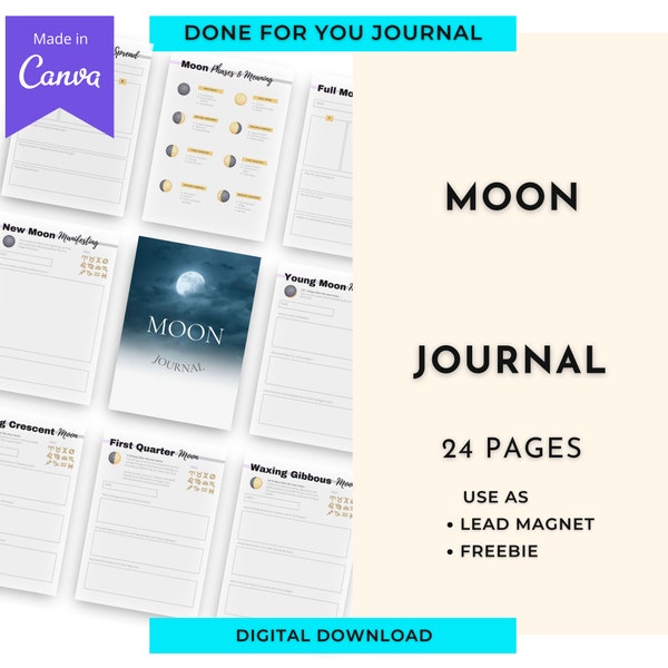 Moon Journal - Etsy