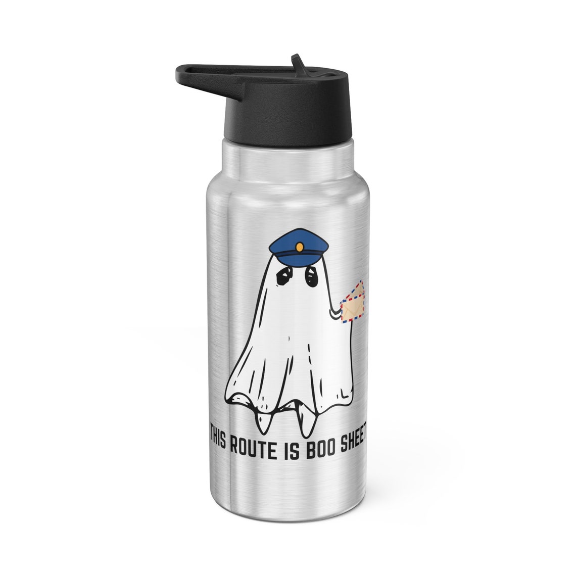 Ghost Mailman This Route is Boo Sheet Gator Tumbler, 32oz Halloween Art ...
