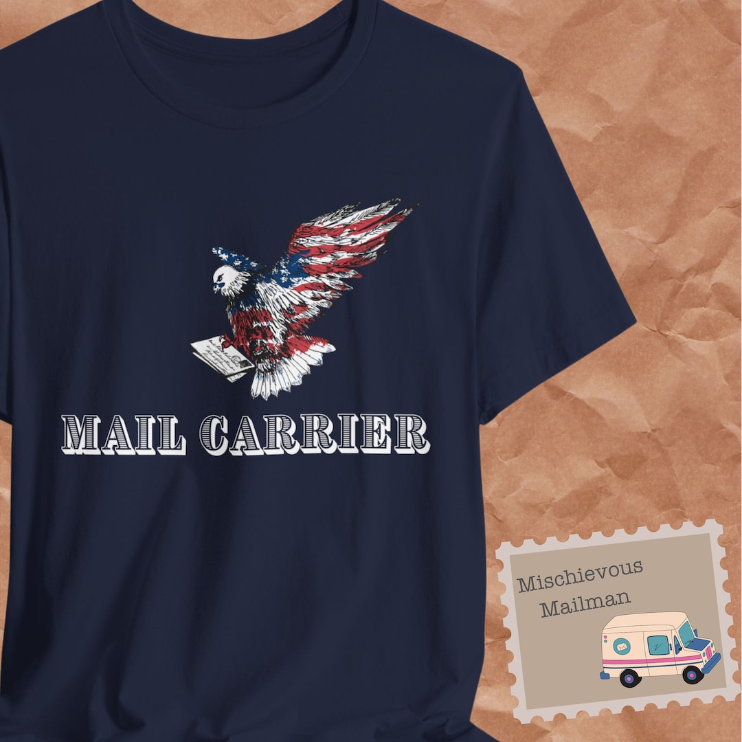Patriotic Eagle Mail Carrier T-shirt - Postal Worker Art T-shirt - Etsy