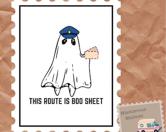 Ghost Mailman This Route is Boo Sheet Gator Tumbler, 32oz Halloween Art ...