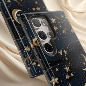 Moon and Stars Luxury Phone Case Samsung Galaxy S25, S24, S23, S22, S21 ...