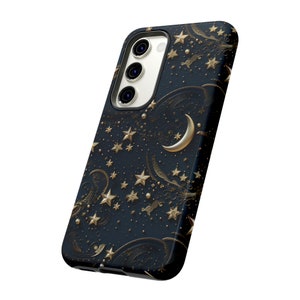 Moon and Stars Luxury Phone Case Samsung Galaxy S25, S24, S23, S22, S21 ...