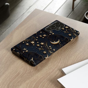 Moon and Stars Luxury Phone Case Samsung Galaxy S25, S24, S23, S22, S21 ...