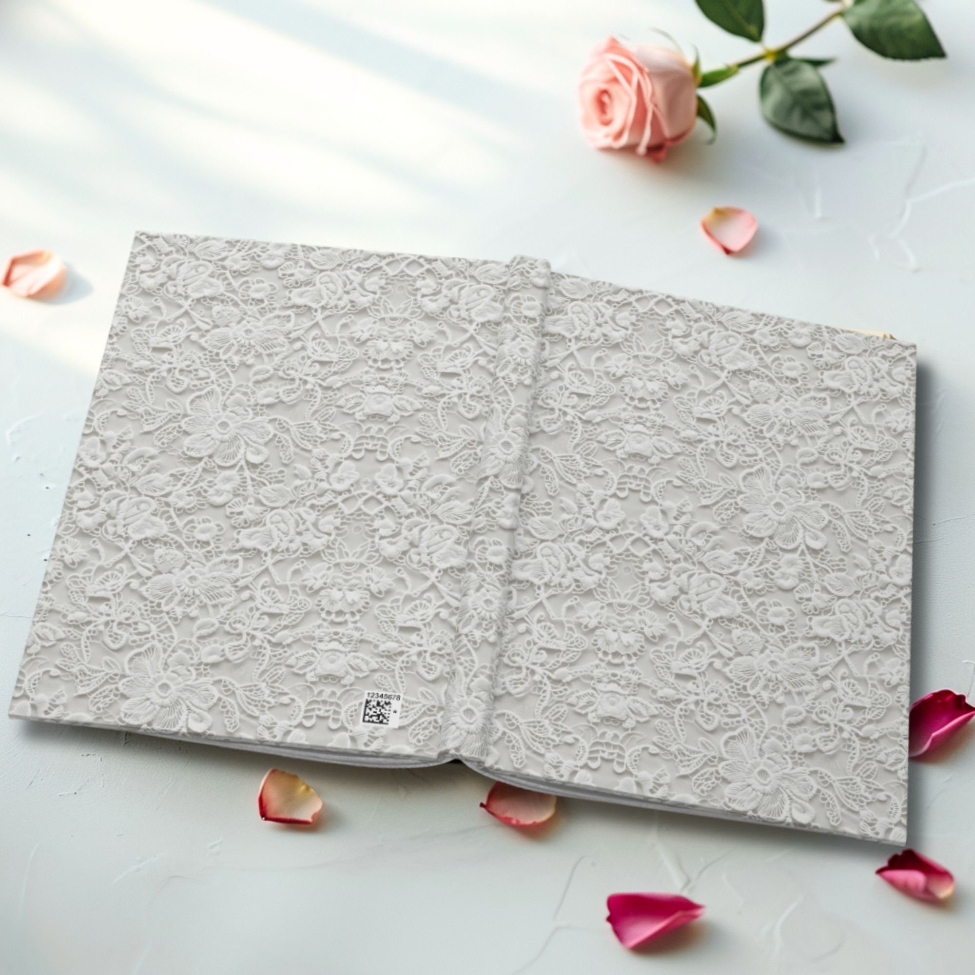 Boho Lace Effect Journal Personalized Hardcover Notebook With Faux ...