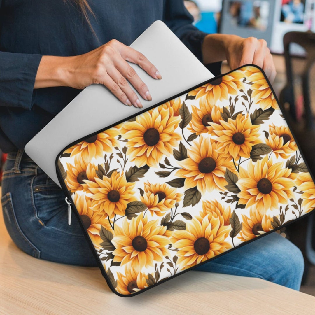Sunflower Ghost Laptop Sleeve, Sun Flower Garden Computer Case for 12 ...