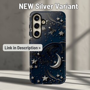 Moon and Stars Luxury Phone Case Samsung Galaxy S25, S24, S23, S22, S21 ...