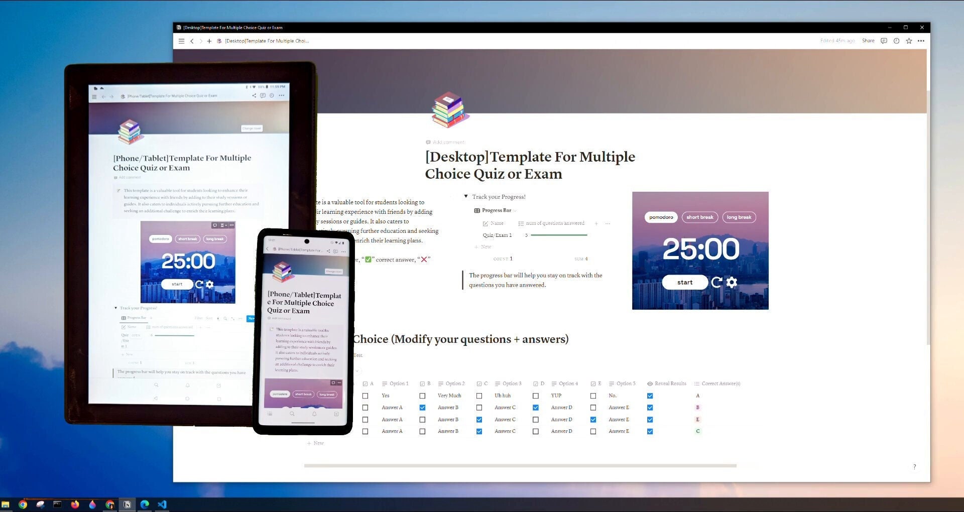 Notion Quiz/exam Practice Template - Etsy