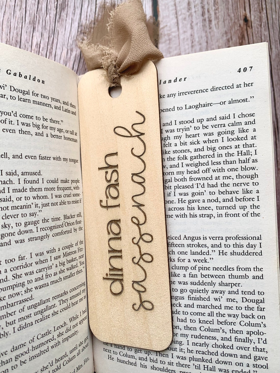 Sassenach Bookmark Outlander Inspired Bookmark Outlander Gift Bookmark ...