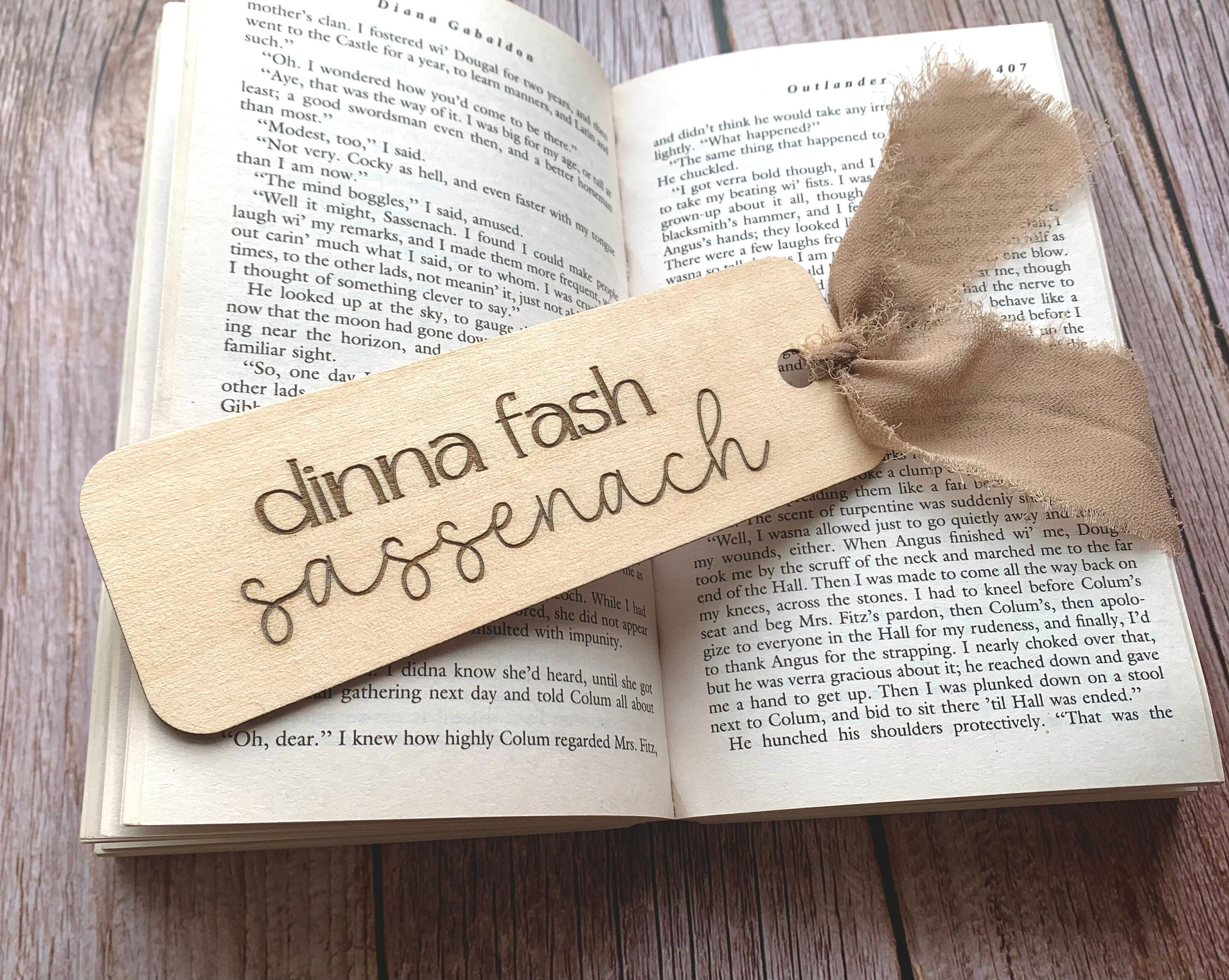 Sassenach Bookmark Outlander Inspired Bookmark Outlander Gift Bookmark ...