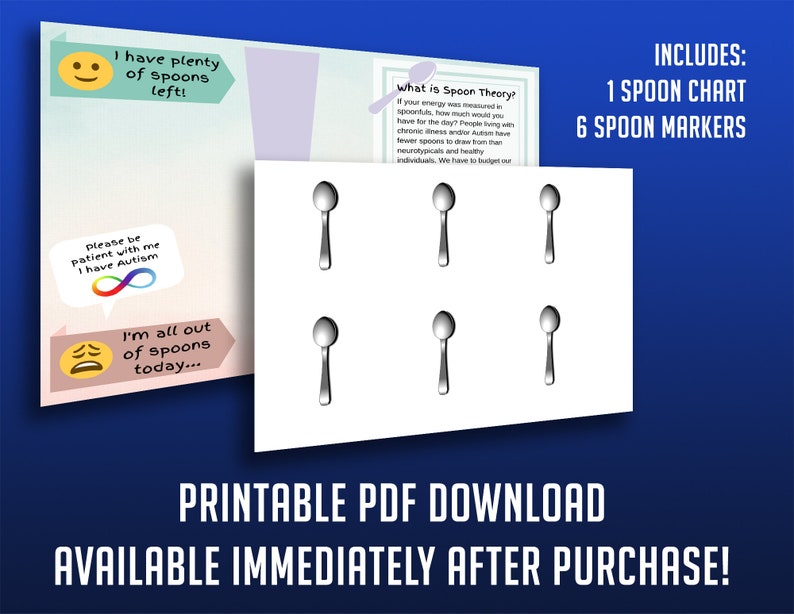 PDF Spoon Theory Chart Informative Non-verbal Communication Aid for ...