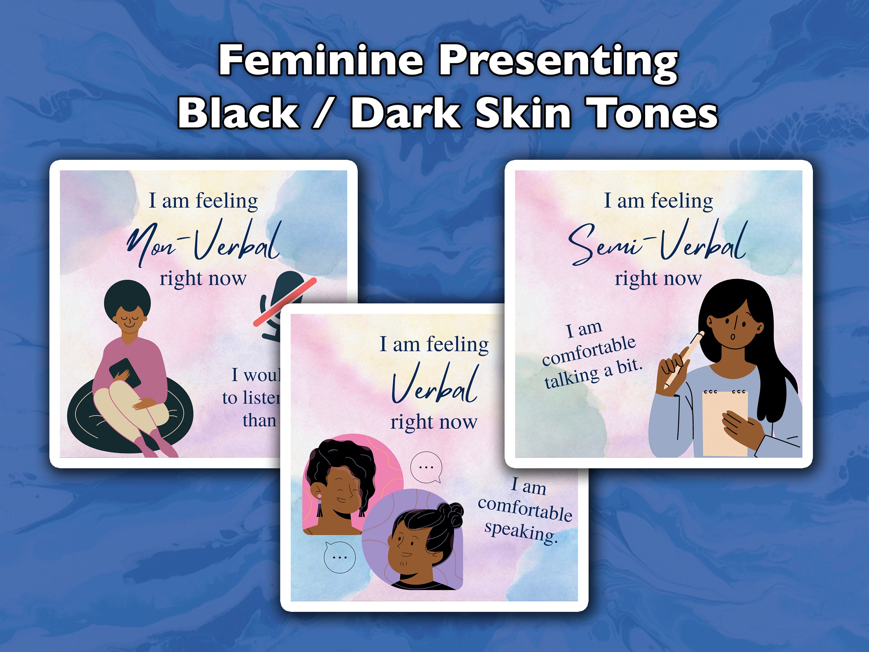 Nonverbal / Non-speaking Communication Cards Help Visualize Current ...