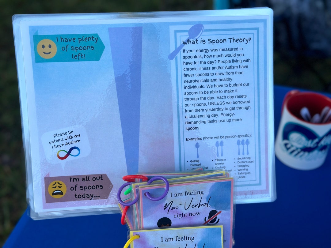 Spoon Theory Chart | Informative Non-verbal Communication for Autism ...