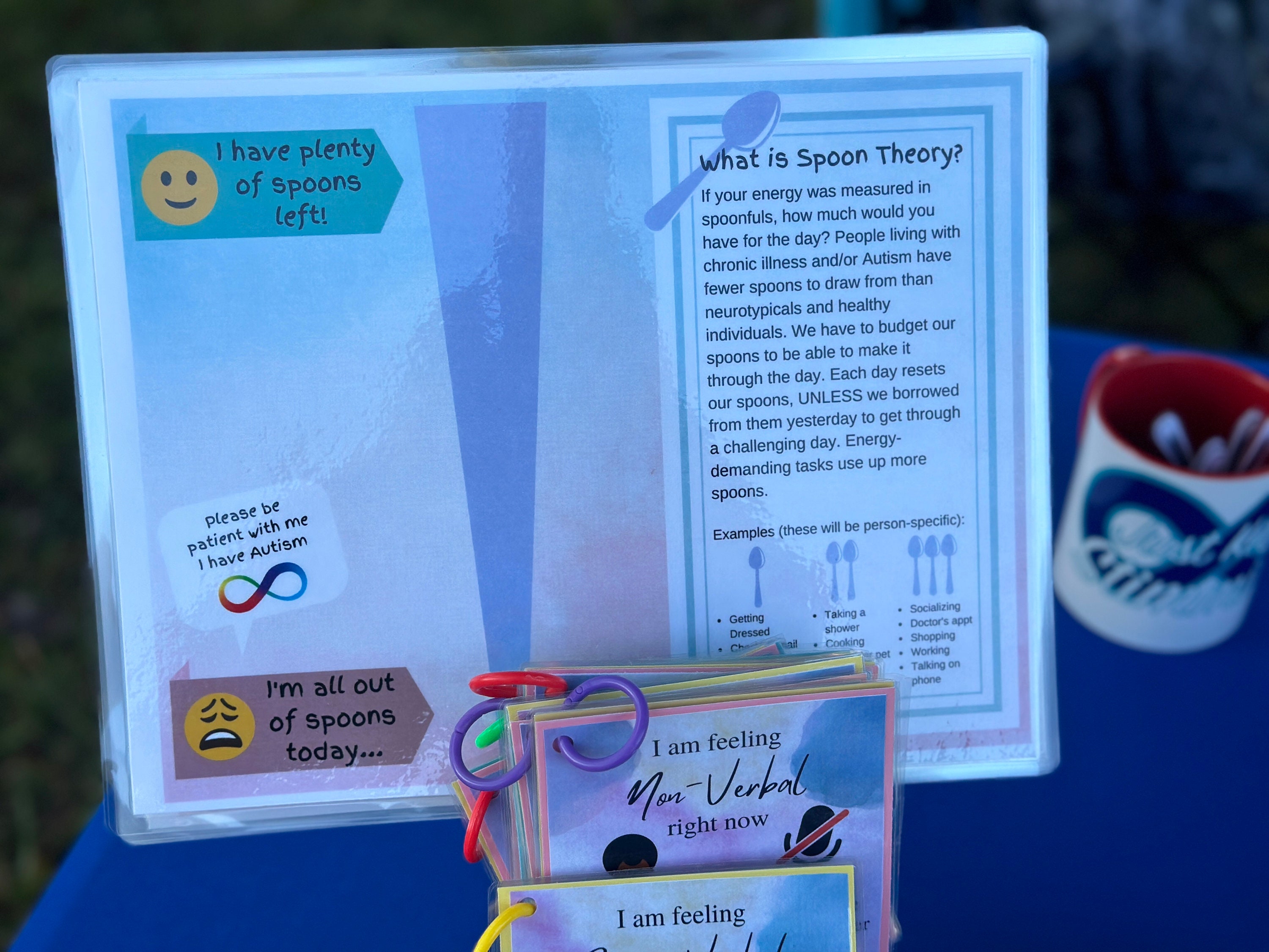 Spoon Theory Chart | Informative Non-verbal Communication for Autism ...