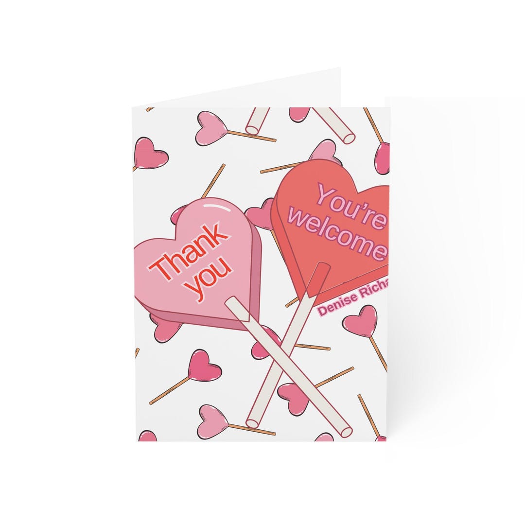 Denise Thank You You're Welcome Greeting Cards 1, 10, 30, and 50pcs - Etsy