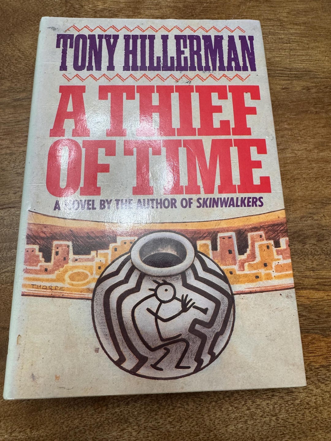 SIGNED First Edition A Thief of Time by Tony Hillerman HC Mylar DJ 1988 ...