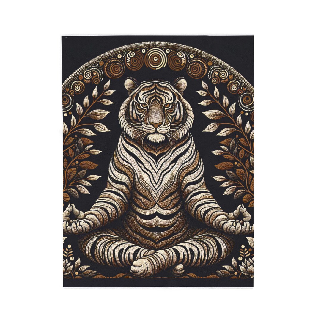 Tranquil Meditation of the Tiger - Plush Blanket - Etsy
