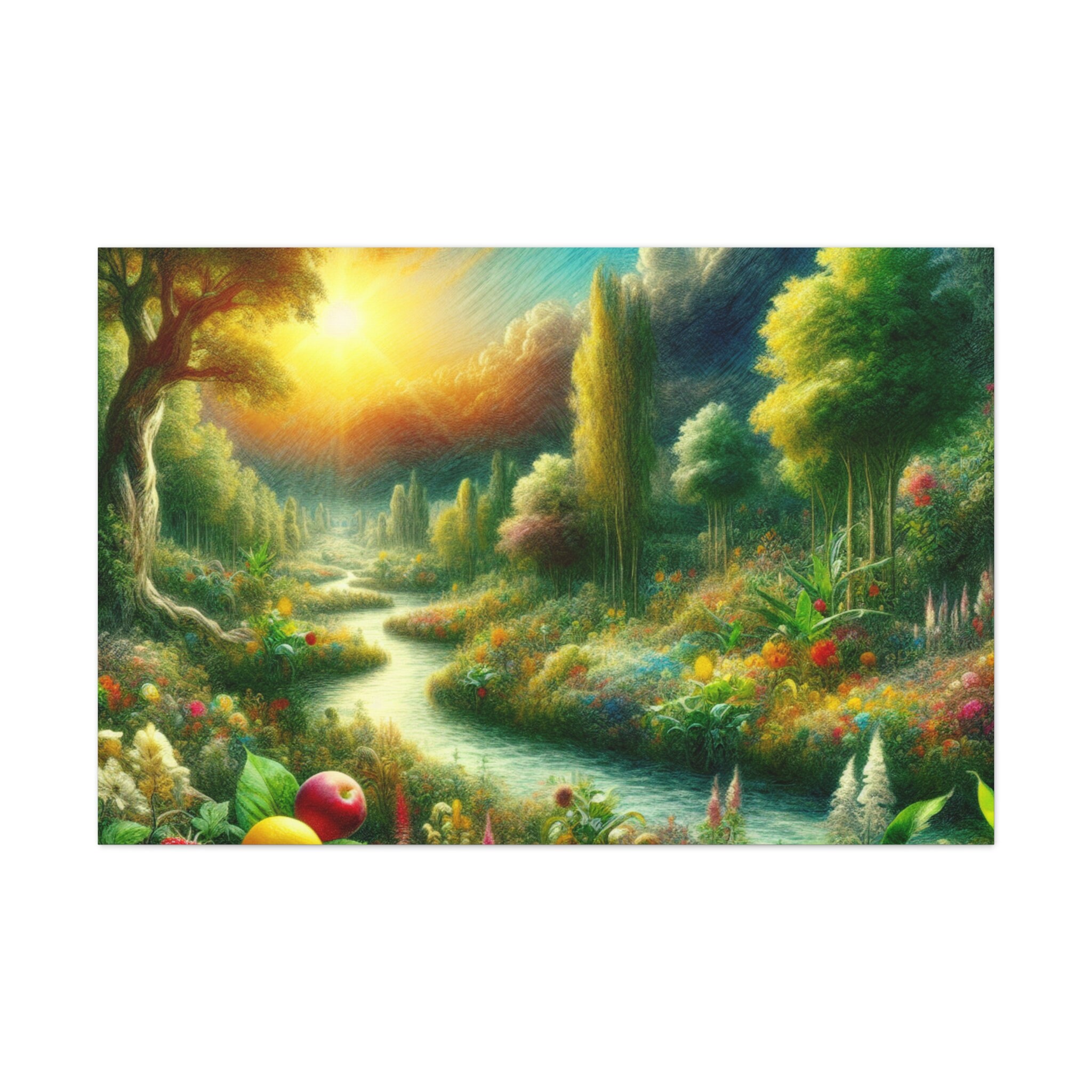 Sunrise Garden Path Canvas - Etsy
