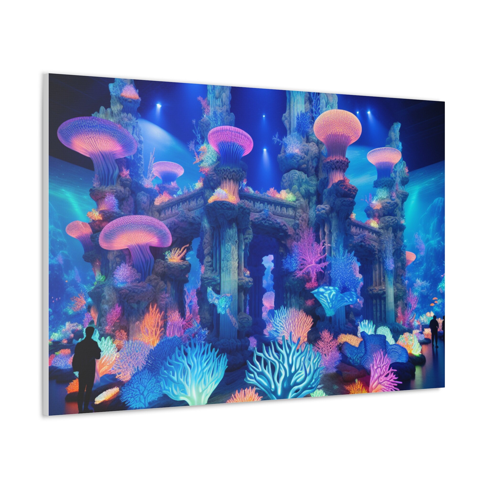 Neon Underwater Dreamscape Canvas - Etsy