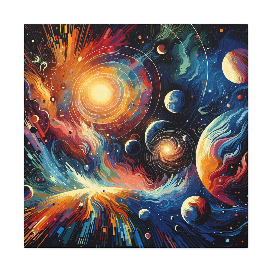 Galactic Space Whirl Canvas - Etsy